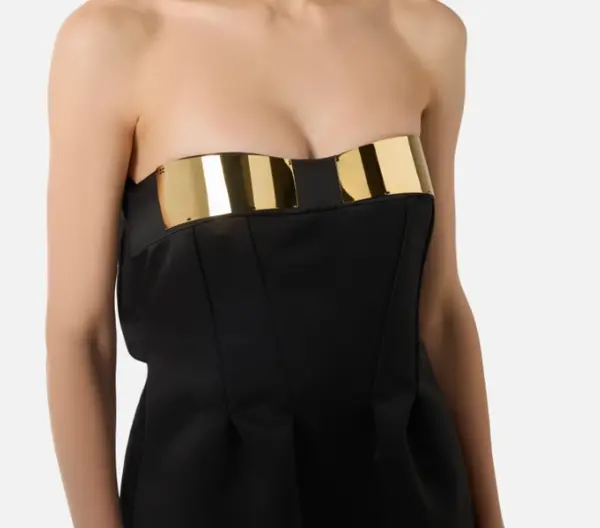 Elisabetta Franchi Duchesse Mini Dress - Black