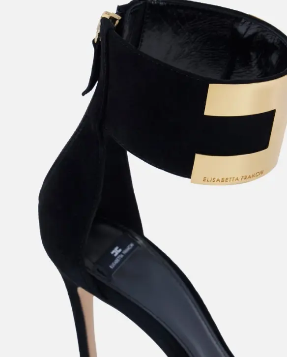 Elisabetta Franchi Suede Sandals - Black