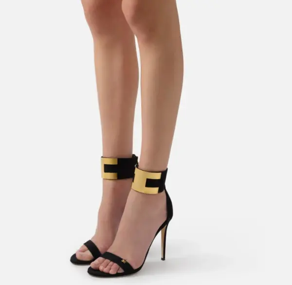 Elisabetta Franchi Suede Sandals - Black