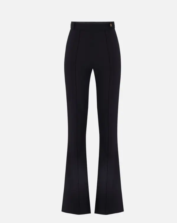 Elisabetta Franchi Logo Charm Pants - Black