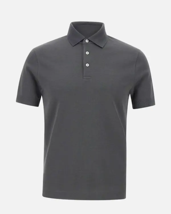 Herno Knitted Polo Shirt - Grey