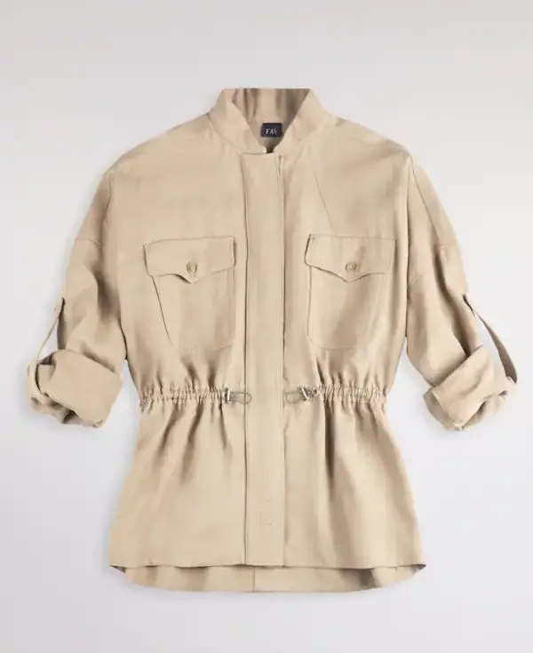 FAY Overshirt In Viscose And Linen - Rope