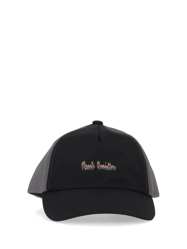 Paul Smith Logo Embroidered Cap - Black
