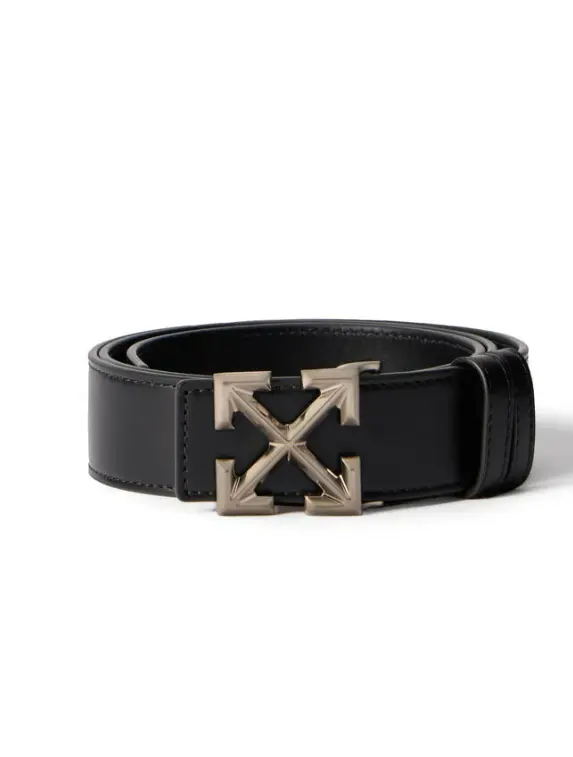 Off-White Arrow Belt With Quote - Black