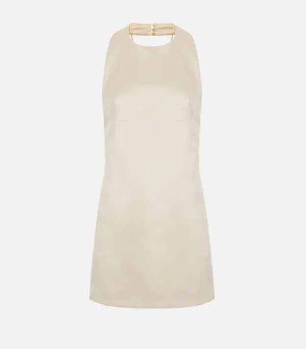 Elisabetta Franchi Duchesse Mini Dress - Burro