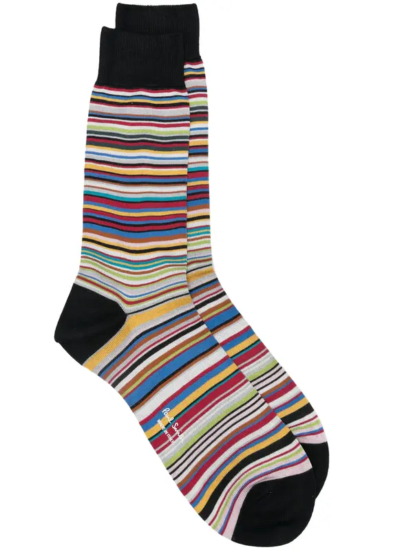 Paul Smith Signature Stripe Silk Blend Socks - Multi Coloured