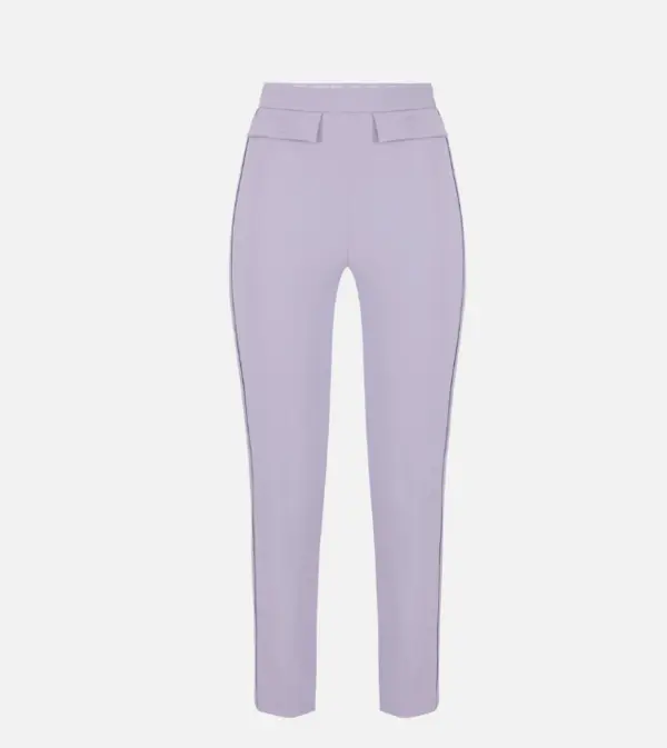 Elisabetta Franchi Double Stretch Crepe Trousers - Lilac