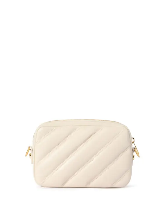 Off-White Quilted Leather Camera Bag - Beige
