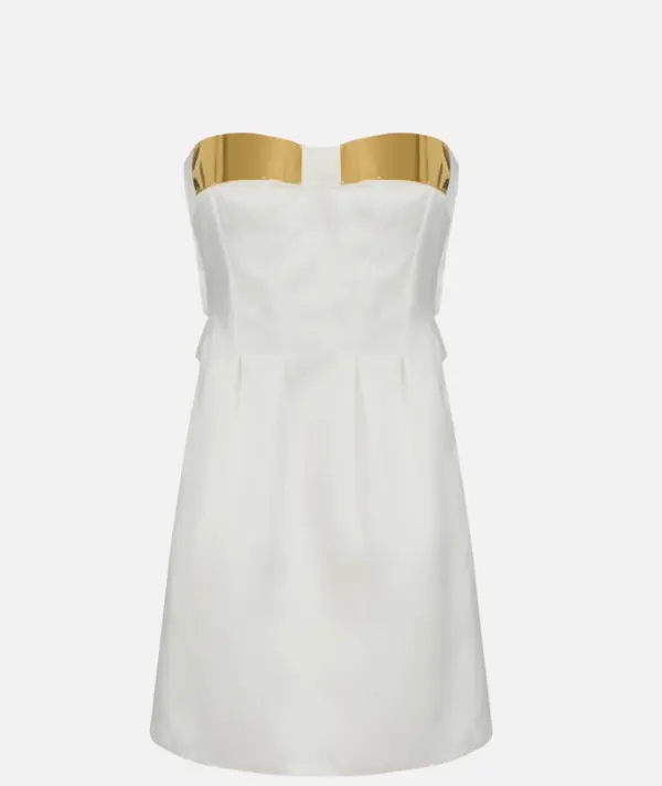 Elisabetta Franchi Duchesse Mini Dress - Ivory