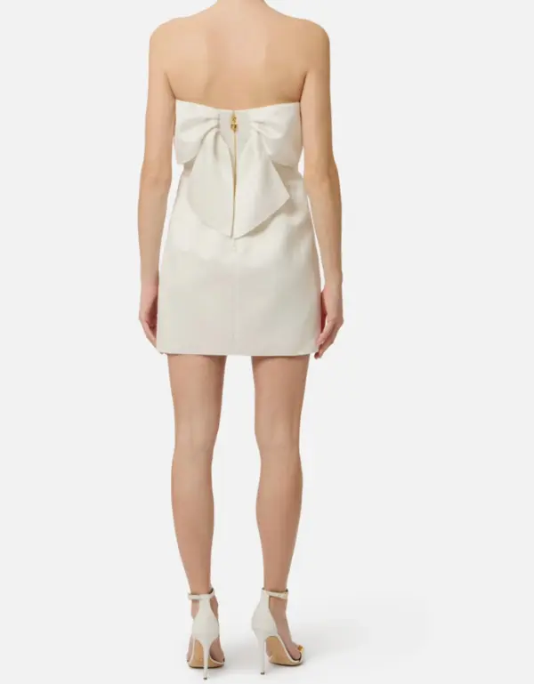 Elisabetta Franchi Duchesse Mini Dress - Ivory