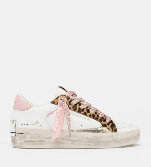CRIME LONDON Sk8 Deluxe Wedge Sneakers - White
