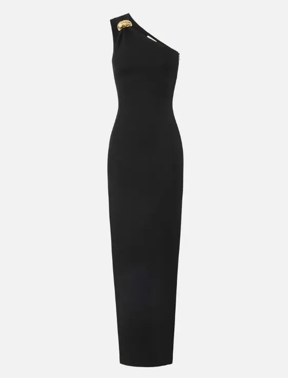 Elisabetta Franchi Slim-fit Evening Gown - Black