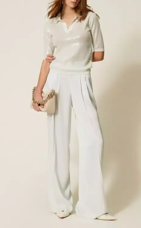 Twin-set Sequined Polo Shirt