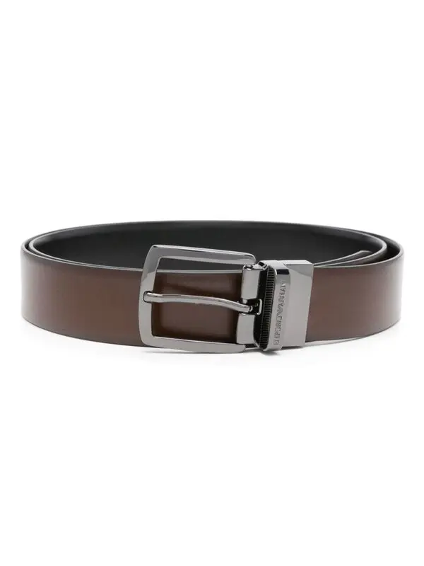 Emporio Armani Leather Belt - Brown