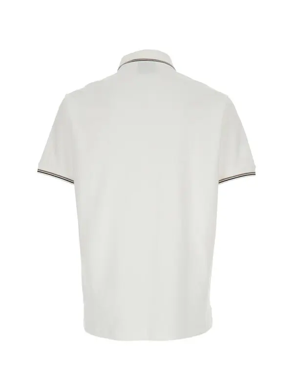 Emporio Armani Logo Cotton Polo Shirt - White