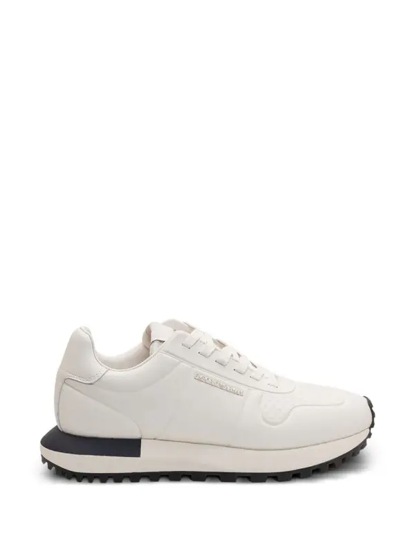Emporio Armani Leather Sneakers - White