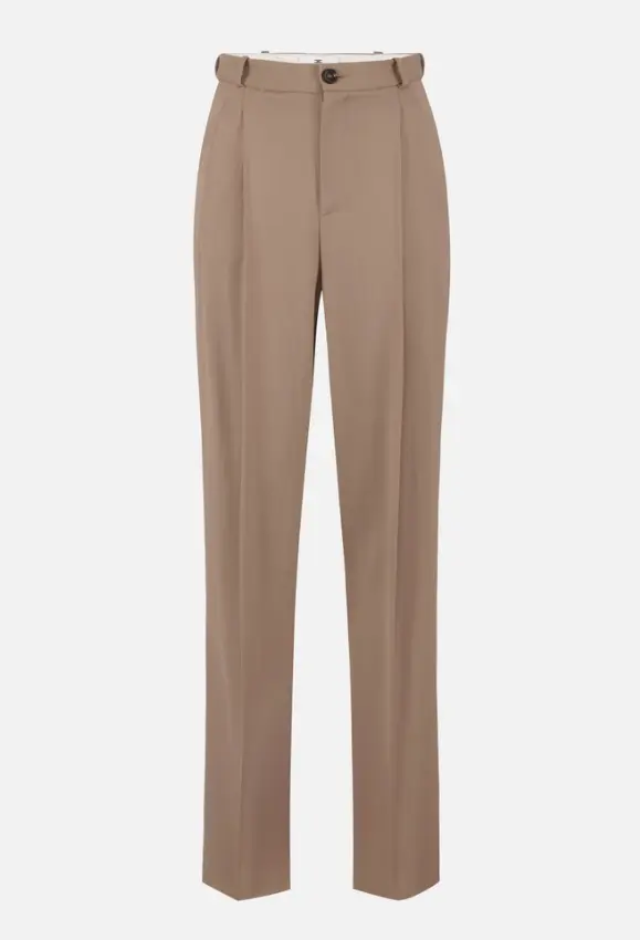 Elisabetta Franchi Gabardine Trousers - Argilla