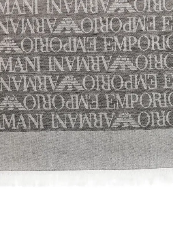 Emporio Armani Allover Logo Stole - Grey