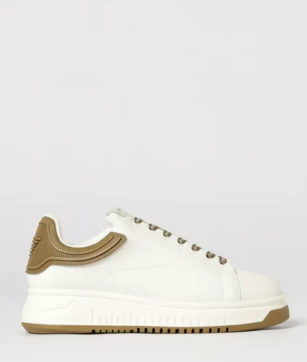 Emporio Armani Leather Sneakers - White