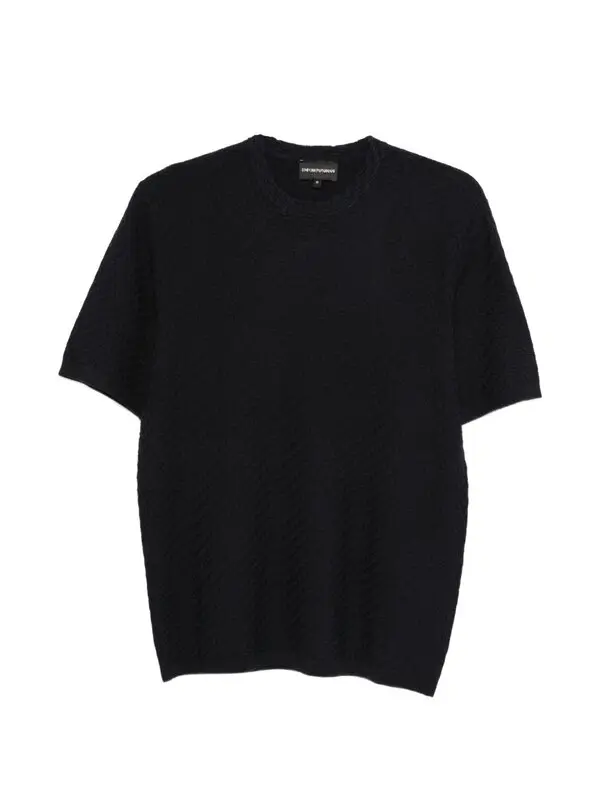 Emporio Armani Knitted T Shirt - Blue