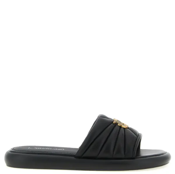 Pinko Fiona 03 Leather Sandals - Black