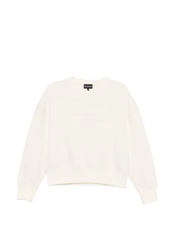 Emporio Armani Cotton Crewneck Sweatshirt - Beige
