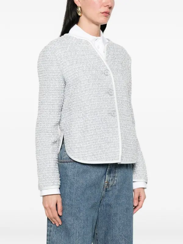 Emporio Armani Wool Blend Jacket - Grey