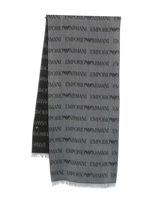 Emporio Armani Wool Blend Scarf - Grey