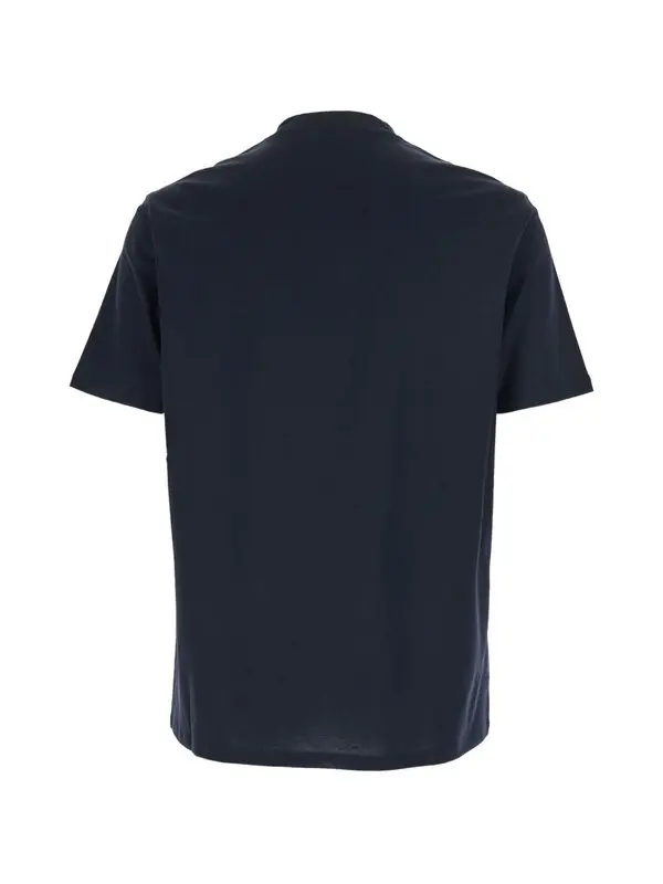 Emporio Armani Logo Cotton T Shirt - Blue