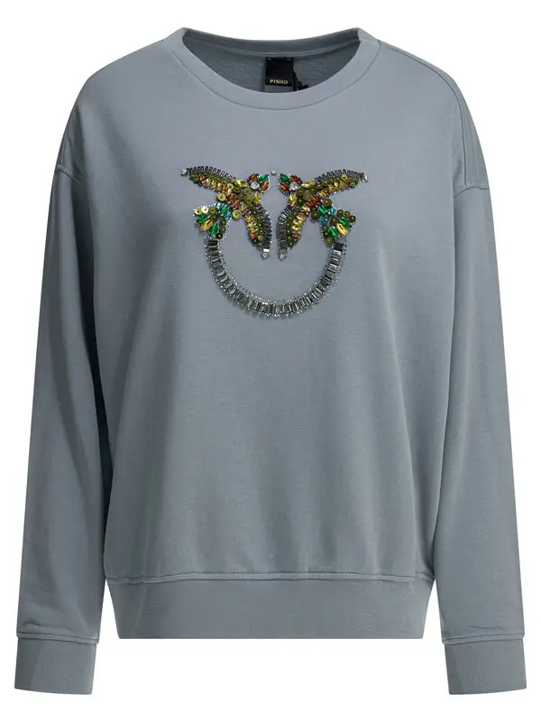 Pinko Cotton Sweatshirt - Light Blue