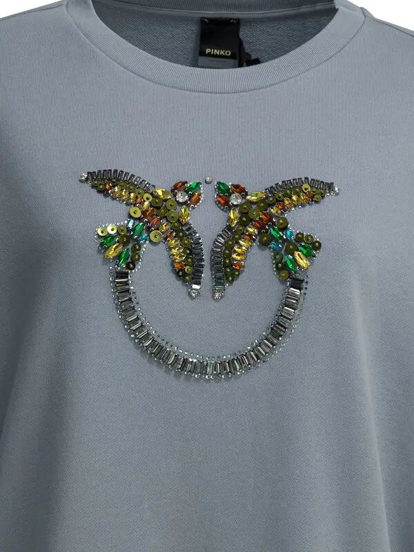 Pinko Cotton Sweatshirt - Light Blue