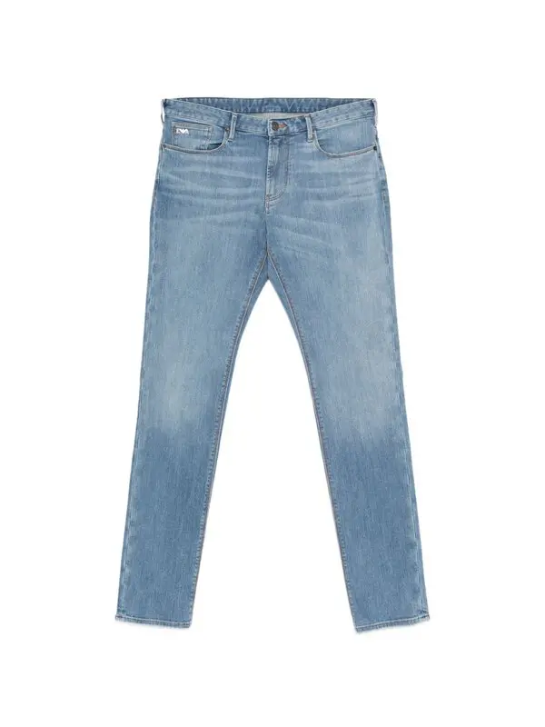 Emporio Armani Cotton Denim Jeans - Clear Blue