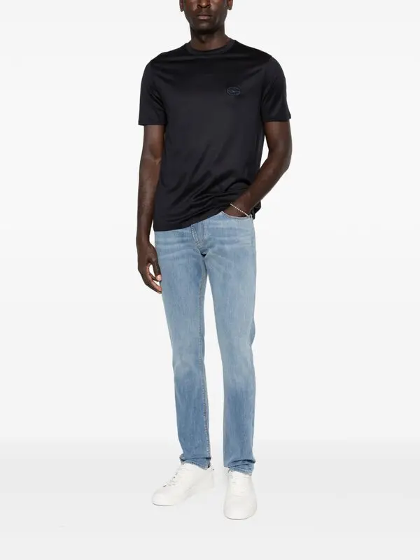 Emporio Armani Cotton Denim Jeans - Clear Blue
