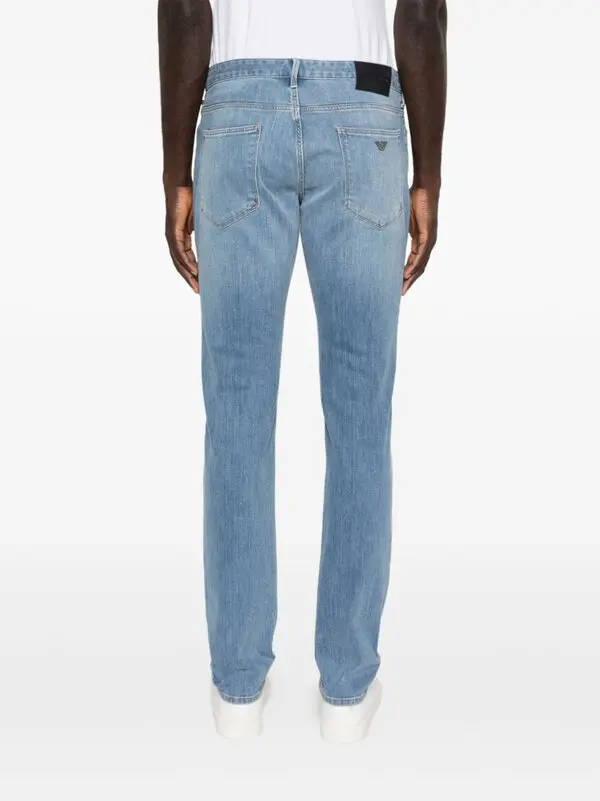 Emporio Armani Cotton Denim Jeans - Clear Blue