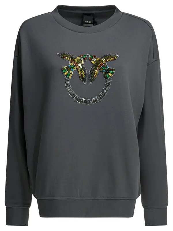 Pinko Embellished Sweatshirt - Grey