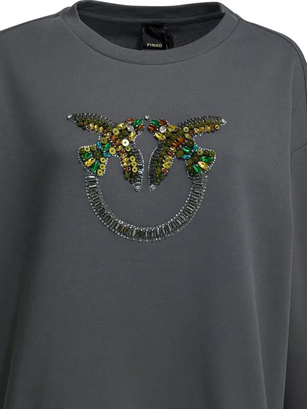 Pinko Embellished Sweatshirt - Grey