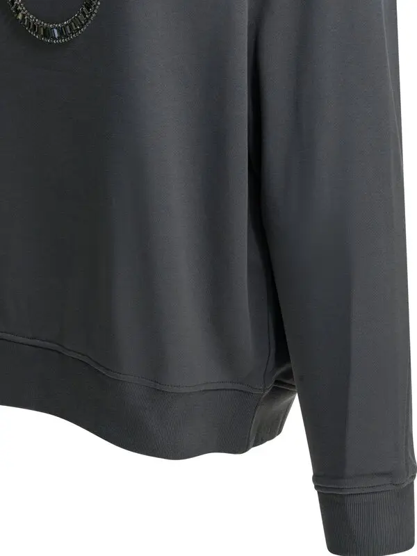 Pinko Embellished Sweatshirt - Grey