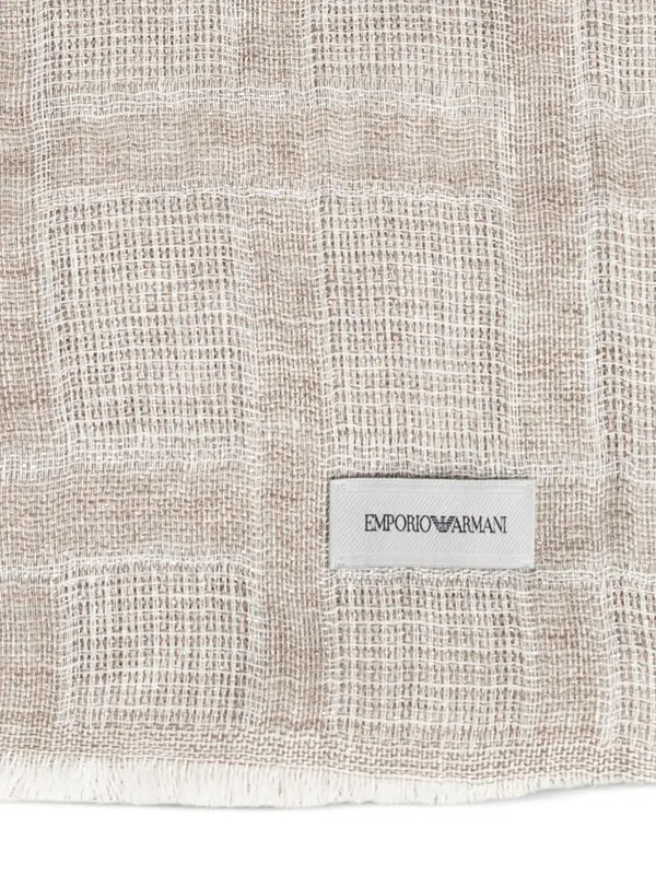 Emporio Armani Linen Scarf - Beige