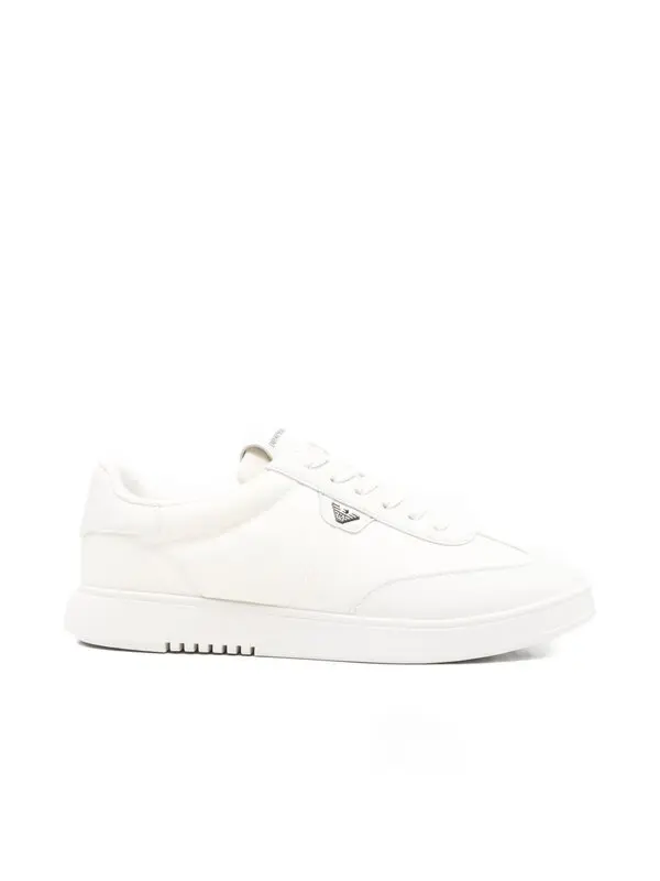 Emporio Armani Leather Sneakers - White