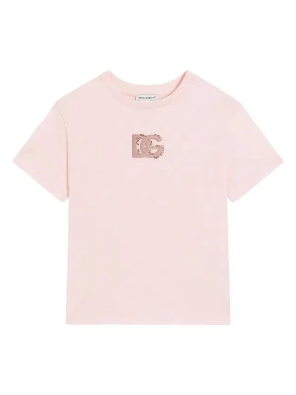 Dolce & Gabbana T-shirt With Logo - Pink