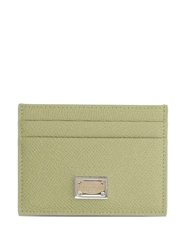 Dolce & Gabbana Leather Credit Card Case - Verde Chiaro