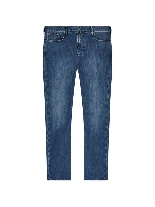 Emporio Armani Denim Cotton Jeans - Clear Blue