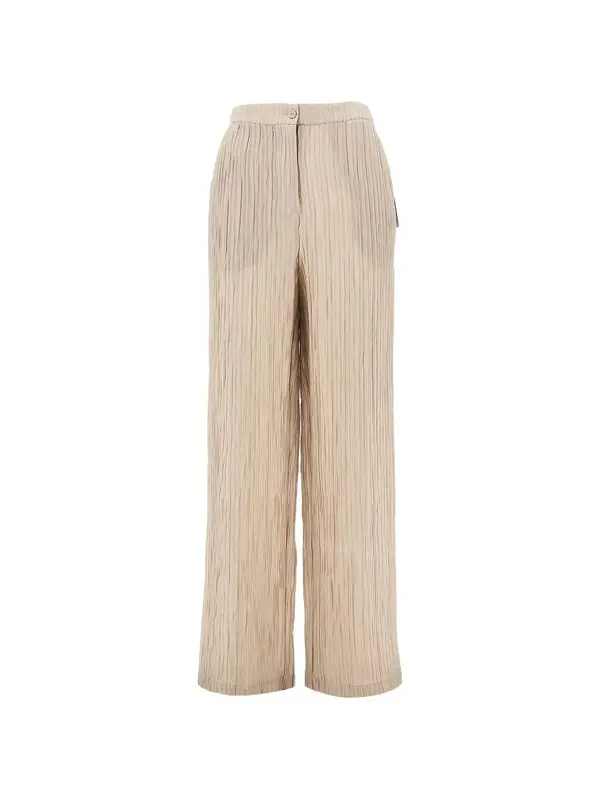 Emporio Armani Crepe Trousers - Beige