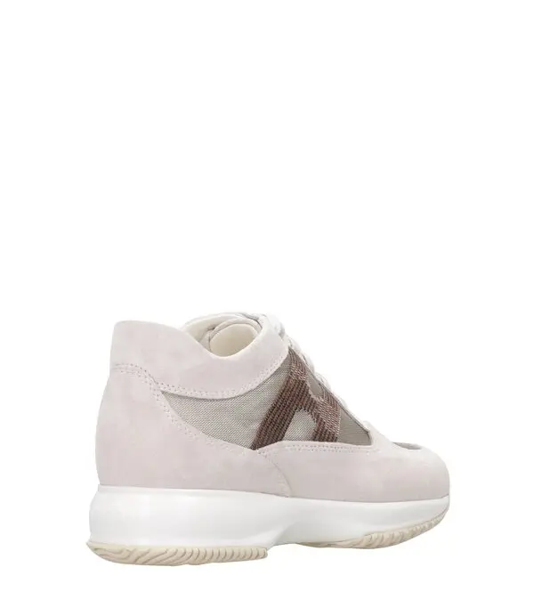 Hogan Suede And Mesh Sneakers - Dove Grey