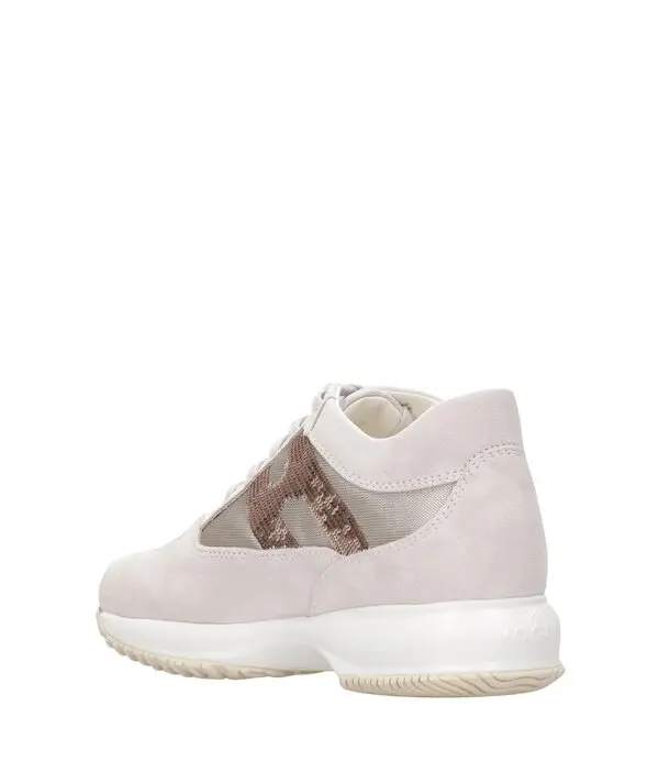 Hogan Suede And Mesh Sneakers - Dove Grey