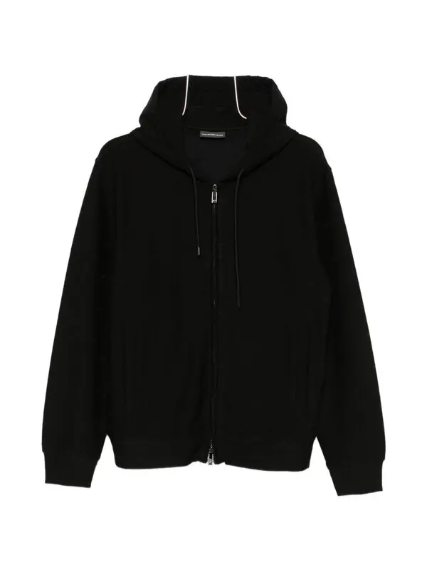 Emporio Armani Cotton Blend Hoodie - Black
