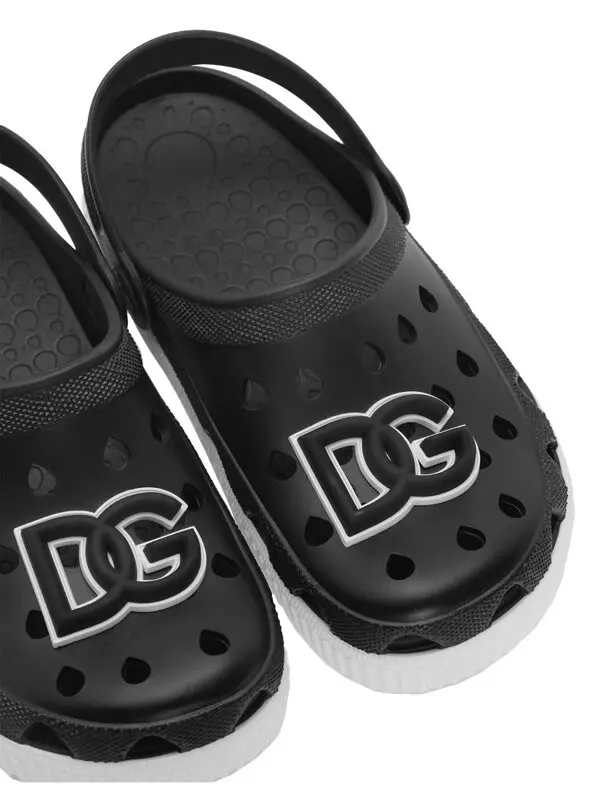 Dolce & Gabbana Sandals With Logo - Black