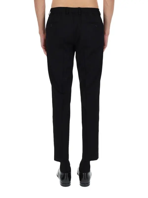 Dolce & Gabbana Straight Wool Trousers - Black