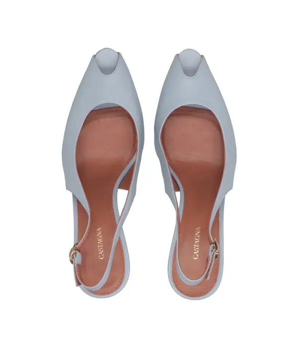 CASTAGNA Leather Slingback Pumps