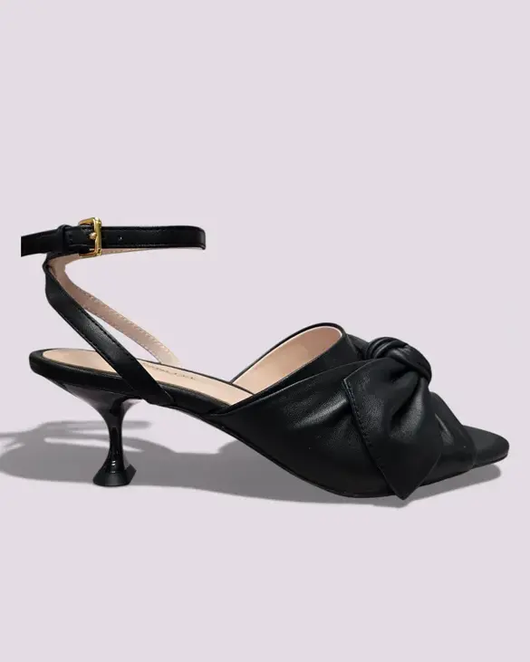 COCCINELLE Sandals With Bow Detailing - Black
